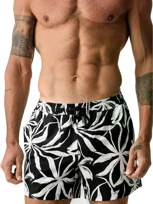 Marc O'polo Floral Print Swim Shorts - Black