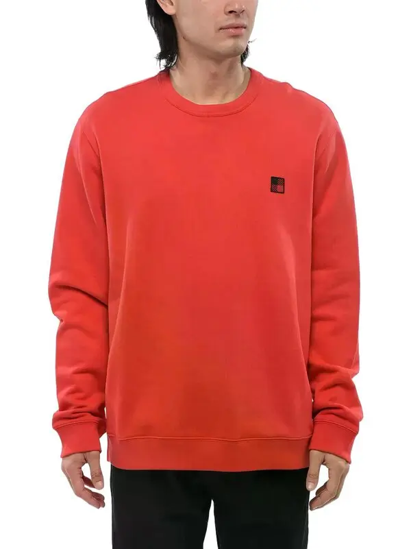 Woolrich Logo-embroidered Brushed-cotton Sweatshirt - Red