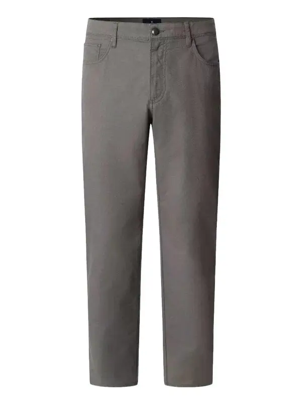 HACKETT LONDON Textured Canvas Trousers - Grey
