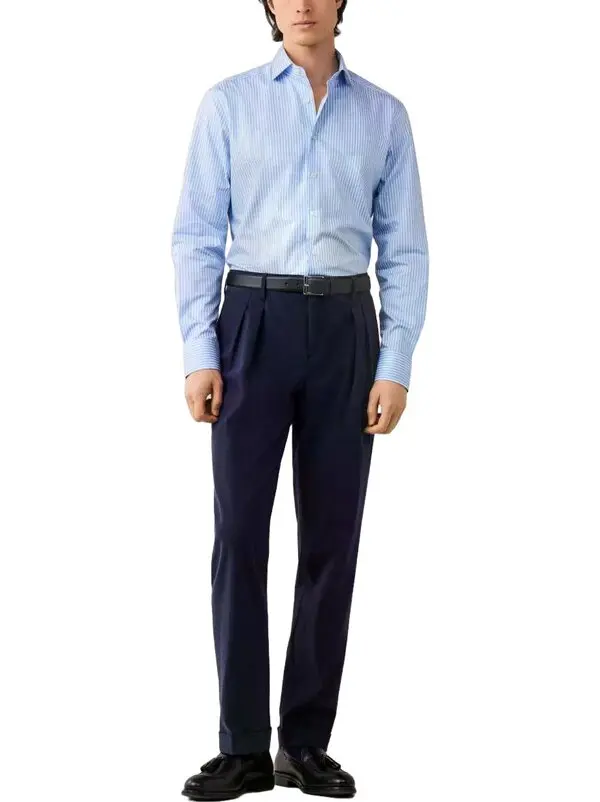 HACKETT  Wide-stripe Shirt - Blue