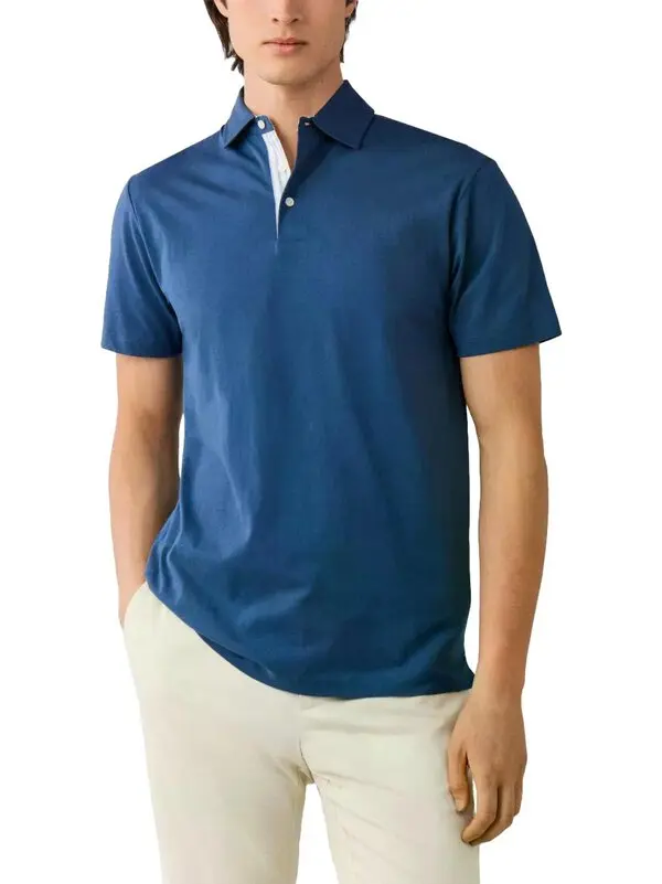 HACKETT LONDON Cotton Polo Shirt - Blue
