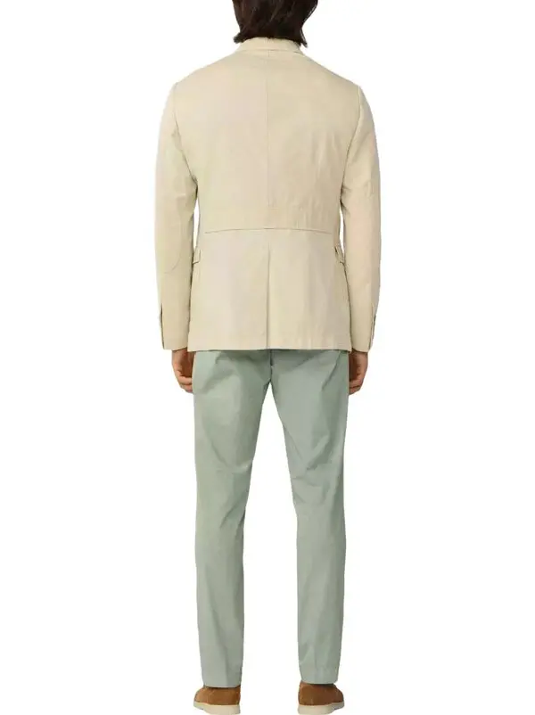 HACKETT LONDON Patch-pocket Single-breasted Blazer - Neutrals
