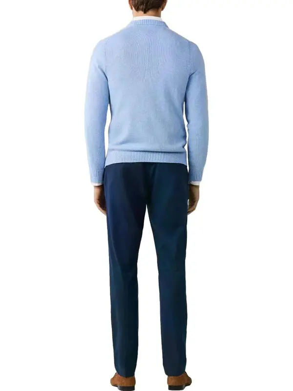 HACKETT  Crew Neck Long Sleeve Sweater - Blue