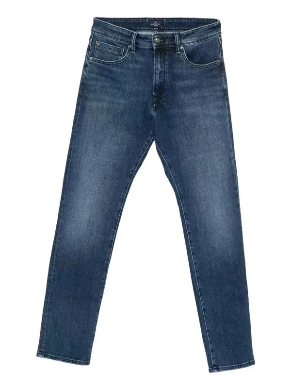 HACKETT LONDON Jeans With Logo Patch - Blue
