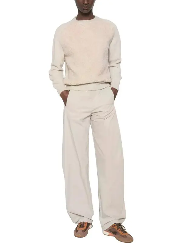 Herno Wool Bouclé-panel Sweater - Neutrals
