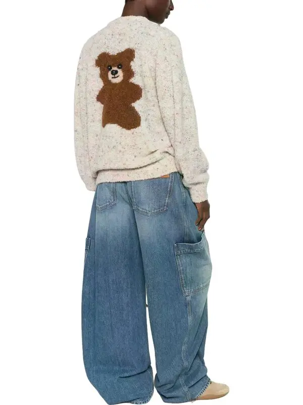 Moschino Teddy Bear Buttoned Cardigan - Neutrals