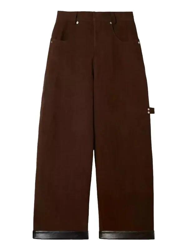 SAGE NATION Cotton Painter Trousers In Mocha - Brown