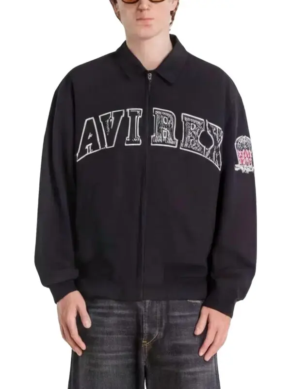 AVIREX A-2 Logo Patch Jacket - Black