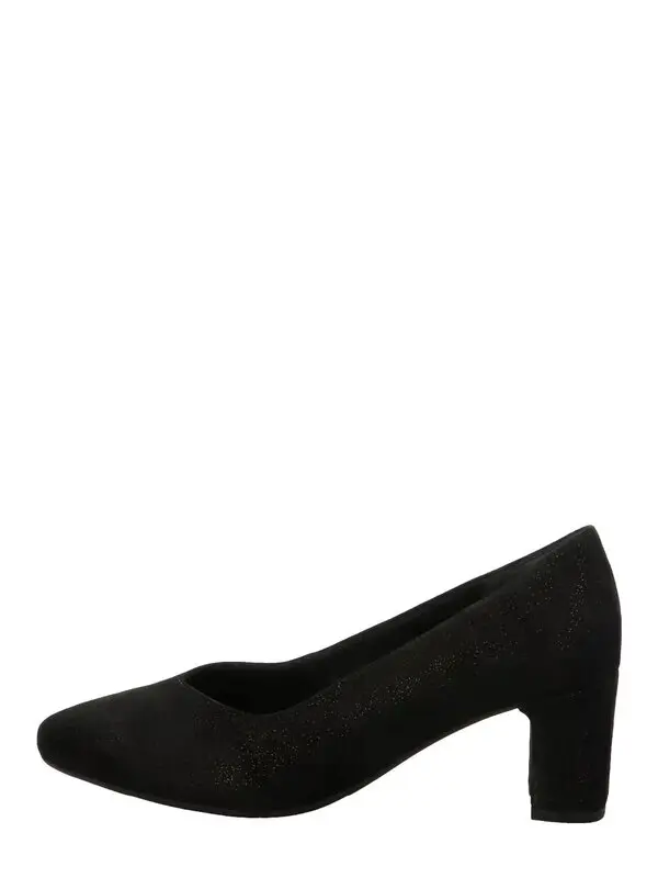 Gabor Glitter Detail Block Heel Pumps - Black
