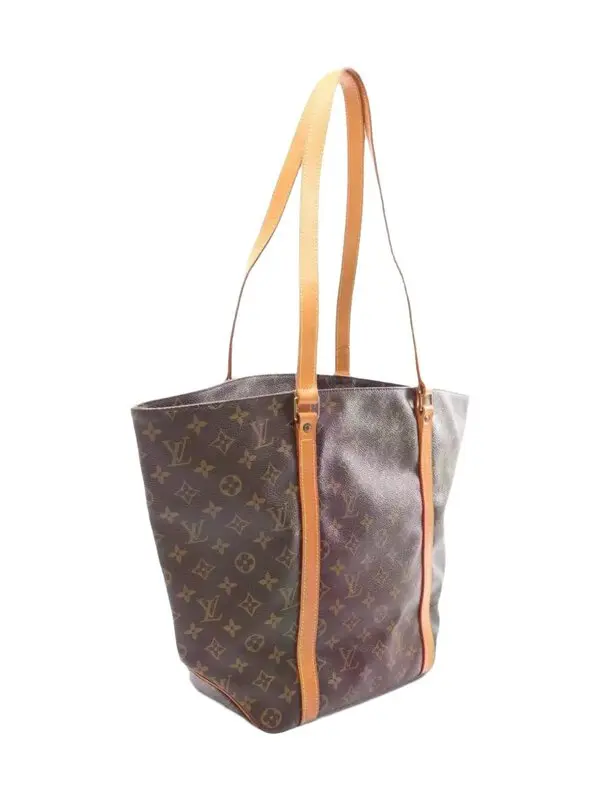 LOUIS VUITTON 1996 Monogram Sac Shopping Tote Bag - Brown