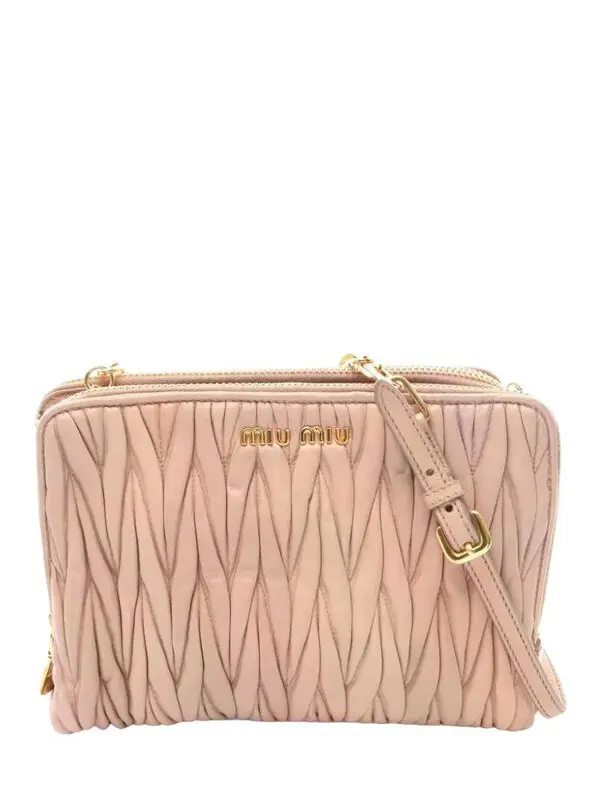 Miu Miu 2000s Matelassé Shoulder Bag - Pink