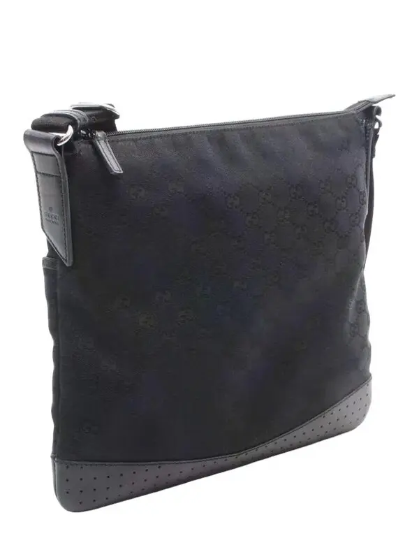 Gucci Gg Canvas Shoulder Bag - Black