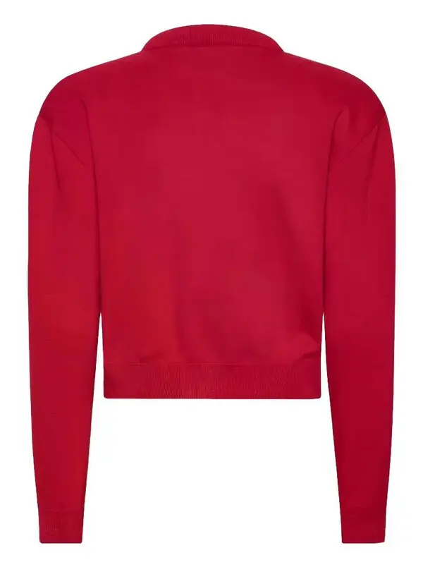 ROTATE BY BIRGER CHRISTENSEN Cotton Cashmere Knit Cardigan - Red