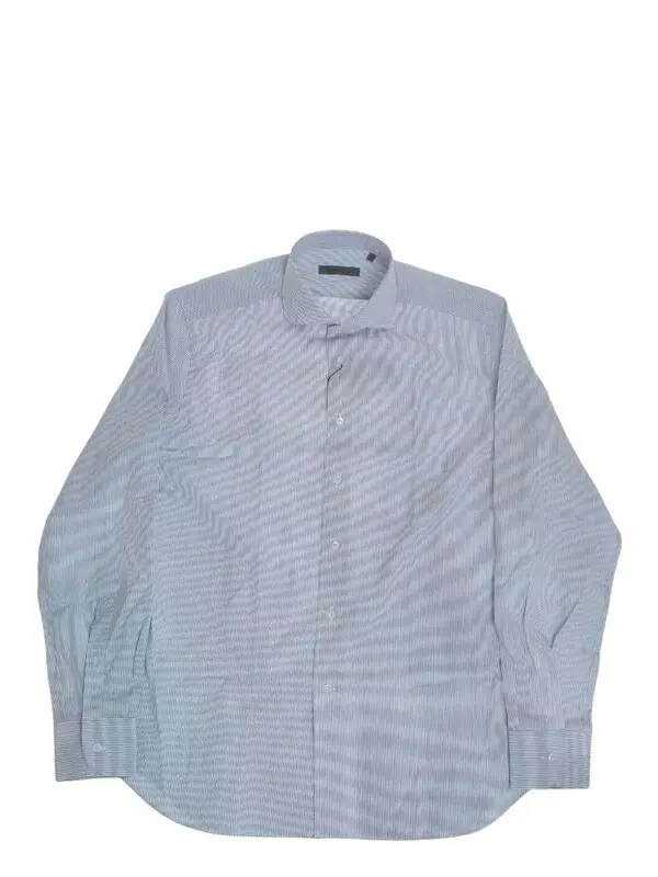 Corneliani Striped Cotton Shirt - Blue