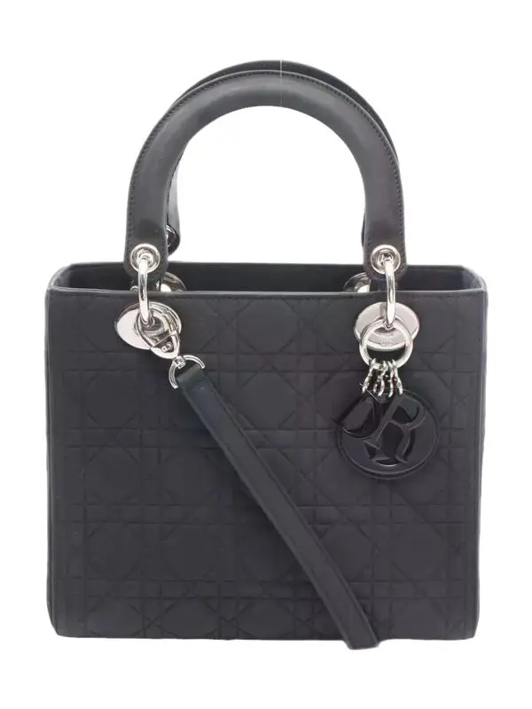 Dior 2010s Lady Cannage Handbag - Black