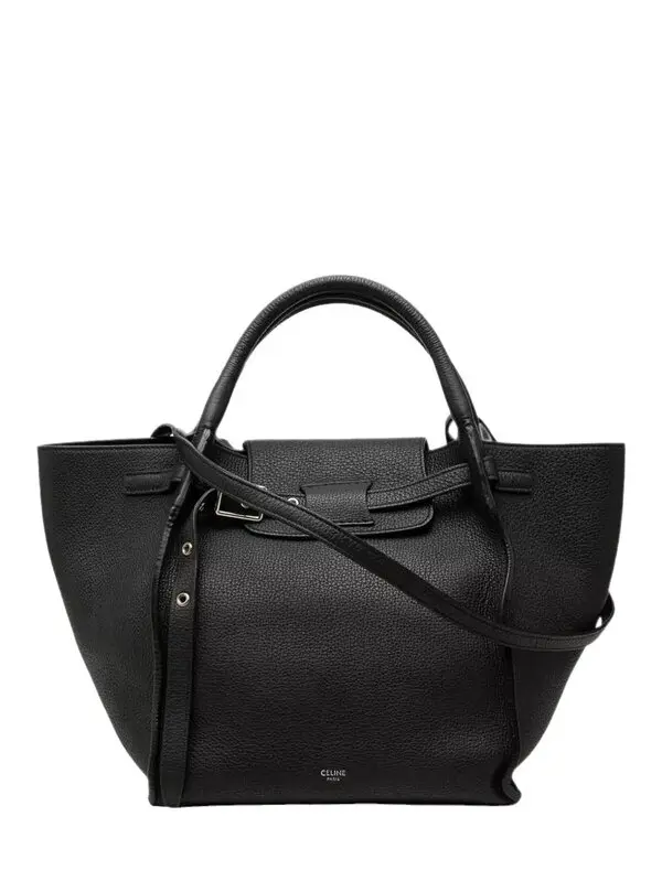 Celine Grained Calfskin Big Bag Satchel - Black