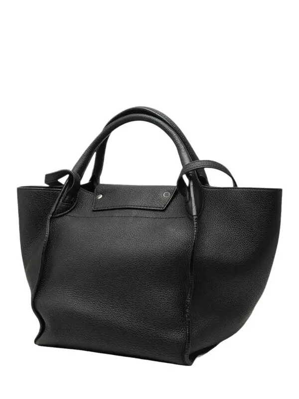 Celine Grained Calfskin Satchel Bag - Black