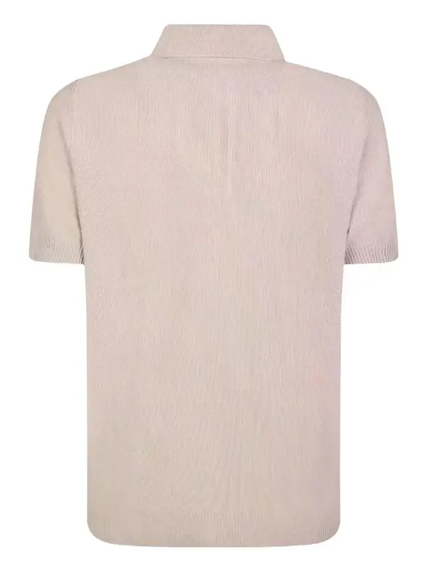 DELL'OGLIO Micropiquet Cotton Polo Shirt - Neutrals