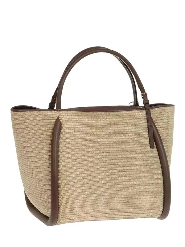 JW Anderson Bumper Raffia Tote Bag - Neutrals