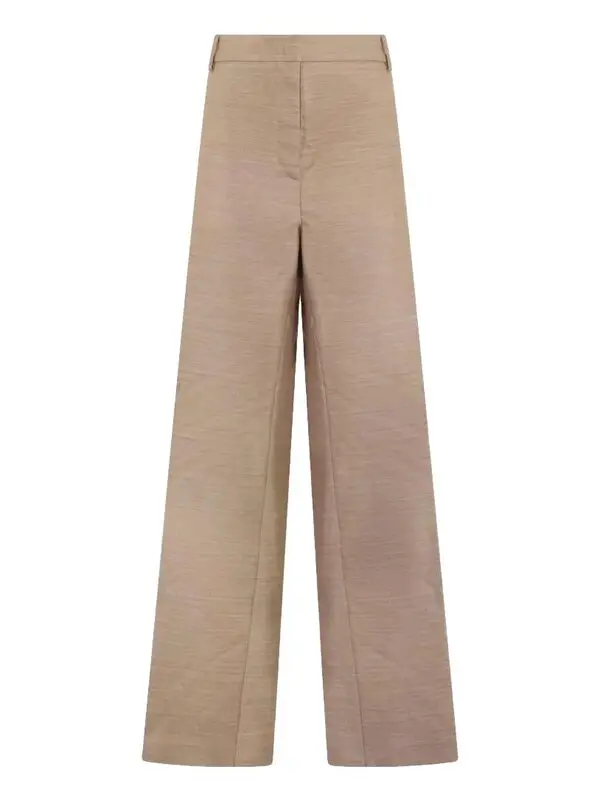 Philosophy Di Lorenzo Serafini Wide-leg Wool Trousers - Neutrals