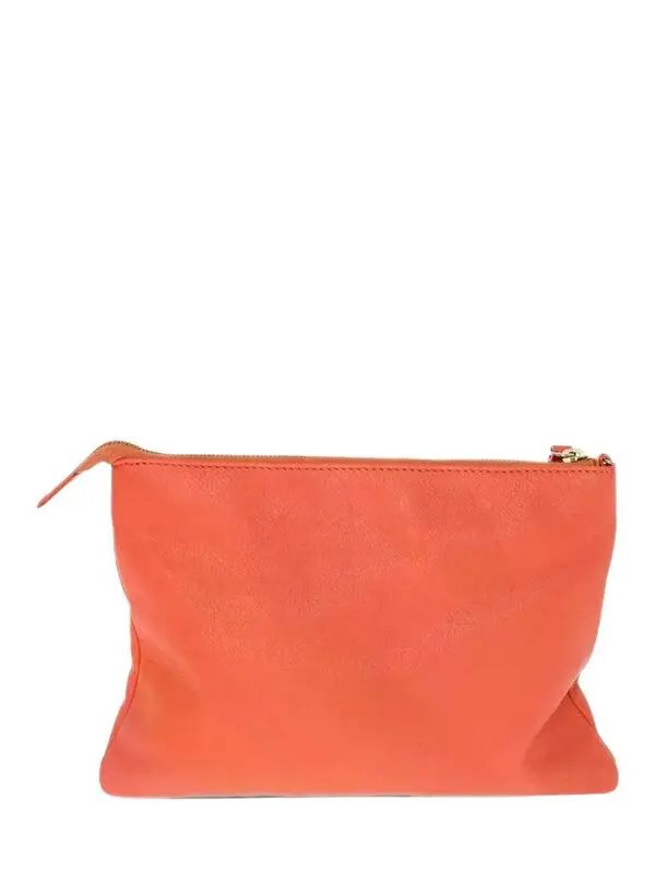 Woolrich Hamme Leather Clutch Bag - Red