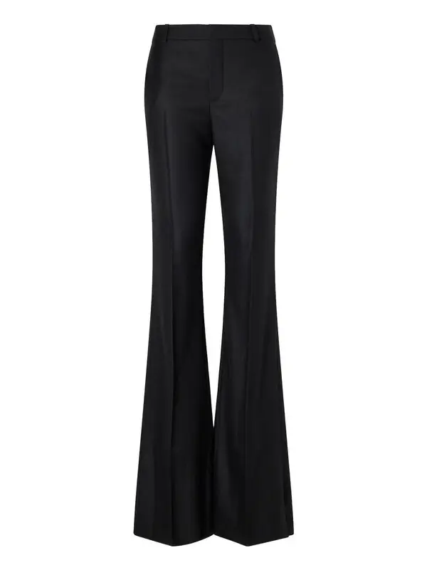 Saint Laurent Cashmere Flared Trousers - Black
