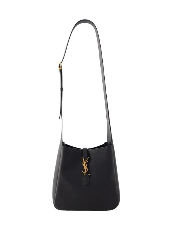 Saint Laurent Le 5 À 7 Leather Shoulder Bag - Black