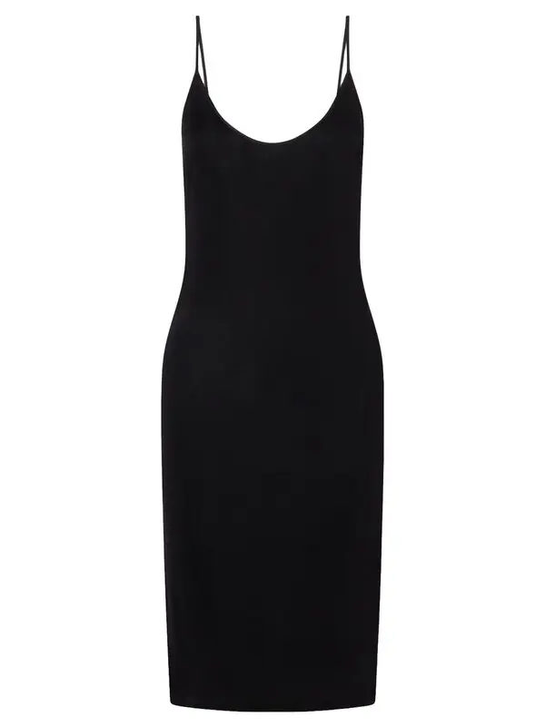 Saint Laurent Jersey Midi Dress - Black