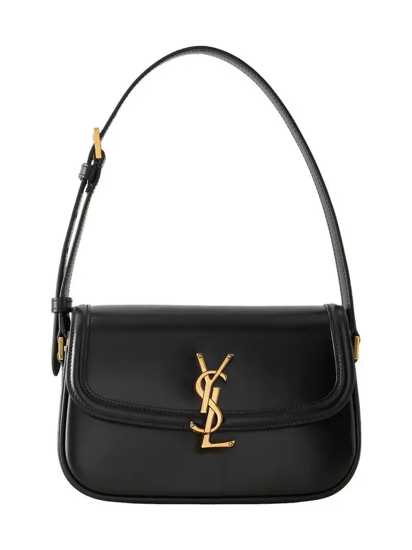Saint Laurent Solferino Mini Leather Shoulder Bag - Black