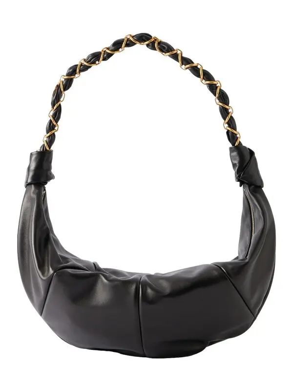 Saint Laurent Amalia Small Leather Shoulder Bag - Black