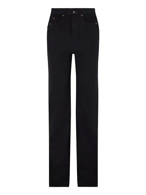 Saint Laurent 70's High-rise Straight-leg Jeans - Black