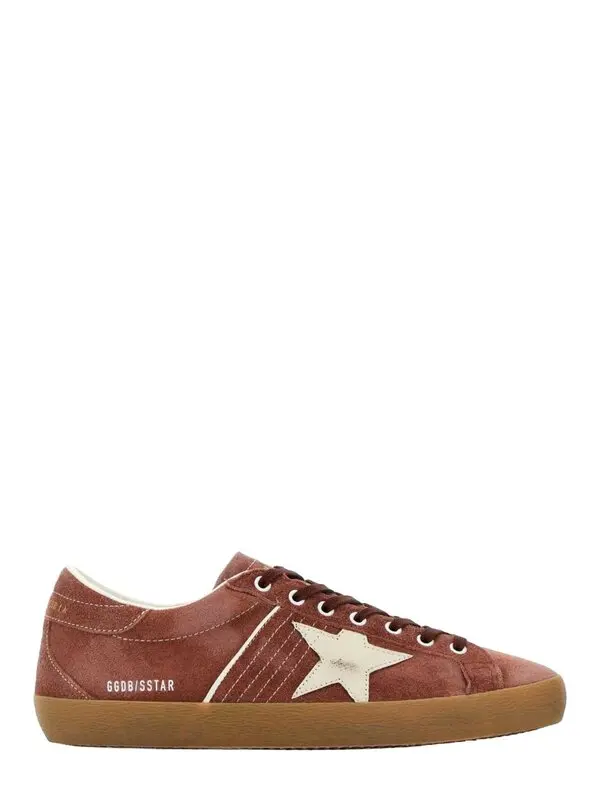 GOLDEN GOOSE Super-star Suede Sneakers With Distressed Effect - Rust