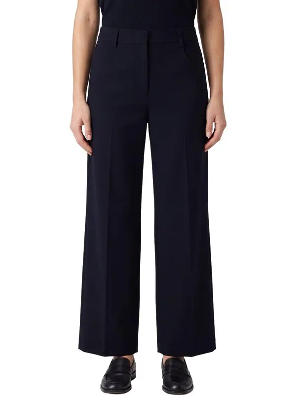 Max Mara Tailored Wide Leg Trousers - Blue