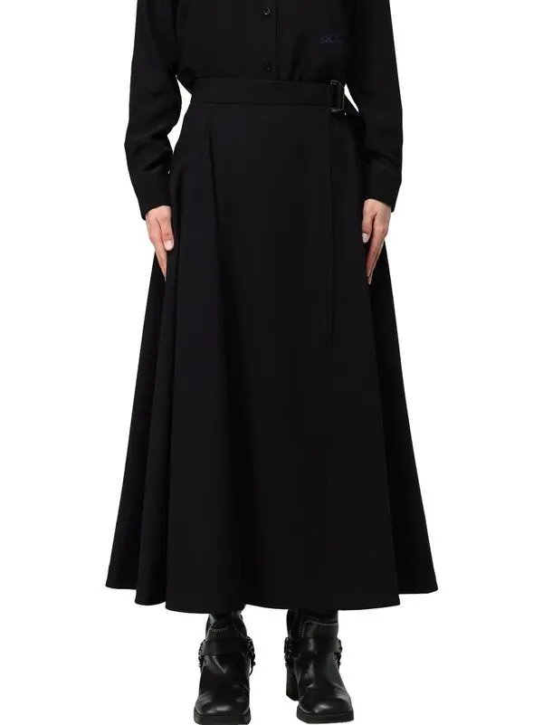Burberry Belted Midi Skirt - Black