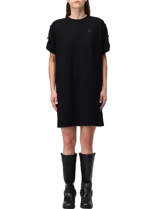 Burberry T-shirt Dress With Logo Detail - Black