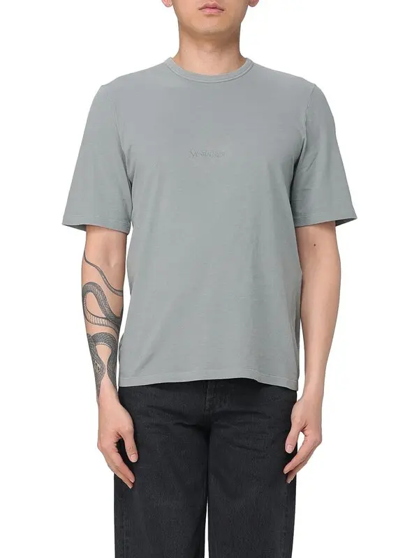 Saint Laurent Mini Logo Cotton T-shirt - Grey