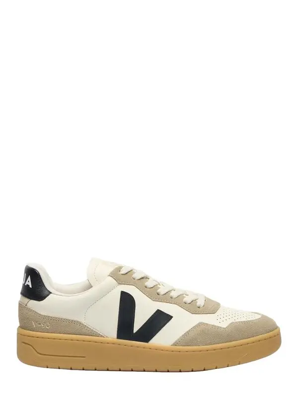 VEJA Sustainable O.t. Leather Low-top Sneakers With Contrast Logo - White