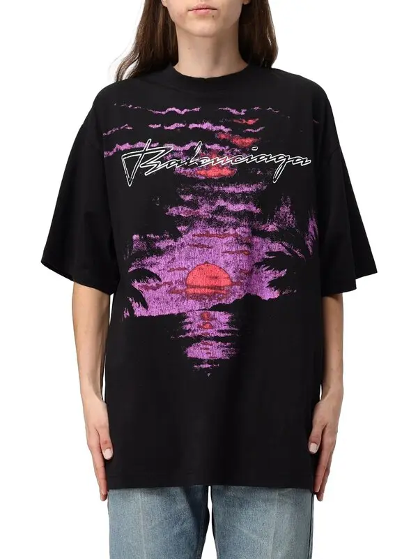 Balenciaga Graphic T-shirt - Black