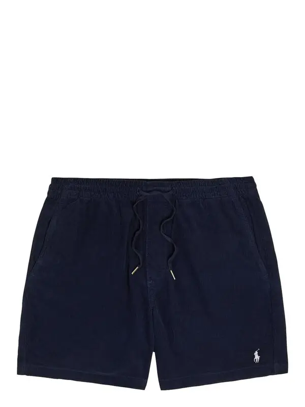Polo Ralph Lauren Corduroy Embroidered Logo Shorts - Navy