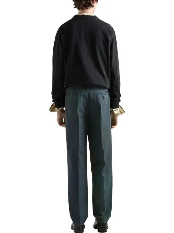 Prada Long-sleeved Cotton T-shirt - Black