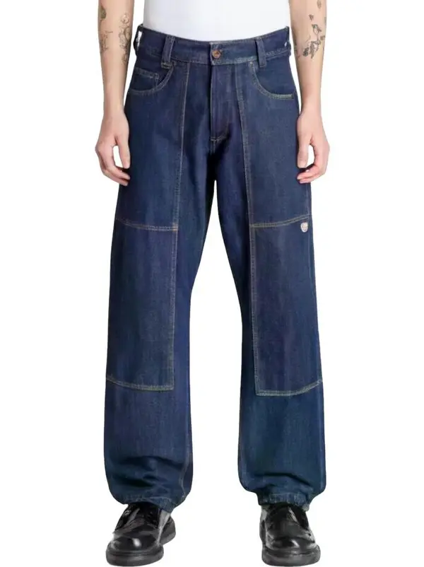 Dickies Panelled Logo-patch Jeans - Blue