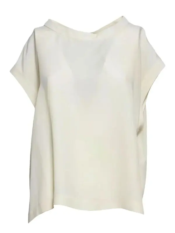 Momoni Boat-neck Short-sleeve Top - Neutrals