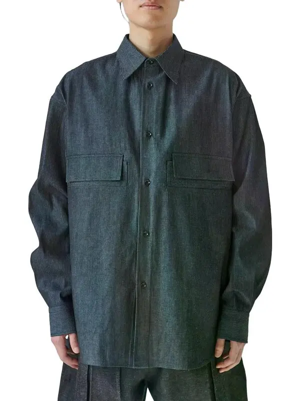 SAGE NATION Vincent Double-flap Pocket Shirt - Blue