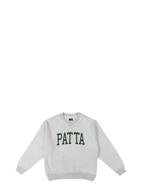 PATTA Logo Print Crew Neck Sweatshirt - Grey