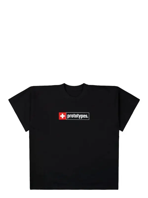 PROTOTYPES Cross Logo Printed T-shirt - Black