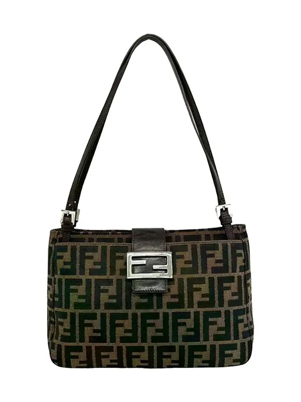 Fendi Zucca Canvas Shoulder Bag - Brown