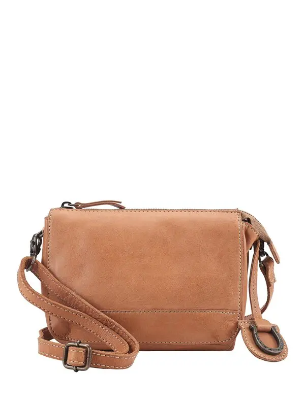 LLOYD BAKER Flora Washed Leather Crossbody Bag - Gold