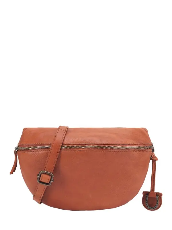 LLOYD BAKER Birch Washed Leather Crossbody Sling Bag - Brown