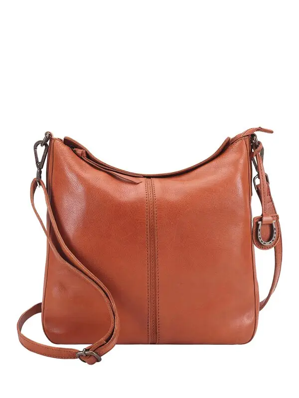 LLOYD BAKER Phoebe Washed Leather Hobo Bag - Brown