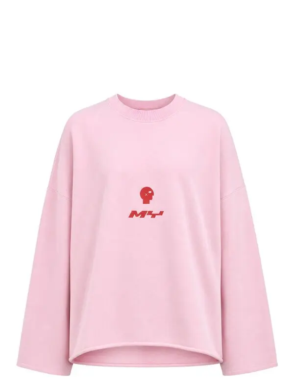 MYSIMPLICATED Oversized Crewneck Sweater - Pink